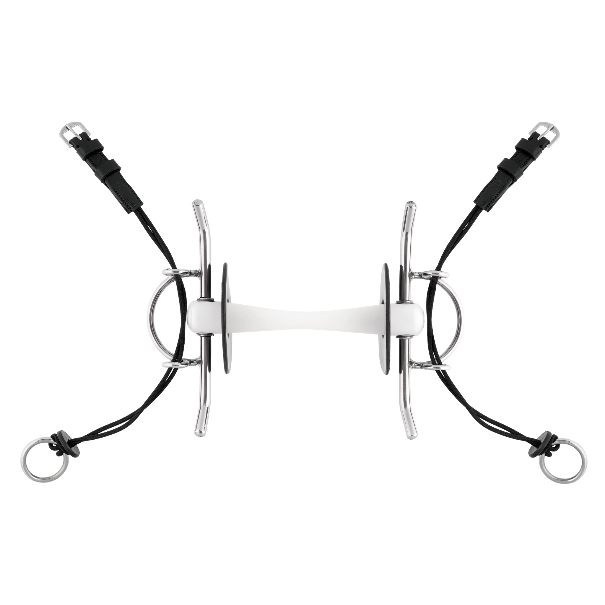 NATHE Full Cheek Gag Bit - Flexible Mullen Mouth and HS Gag Straps