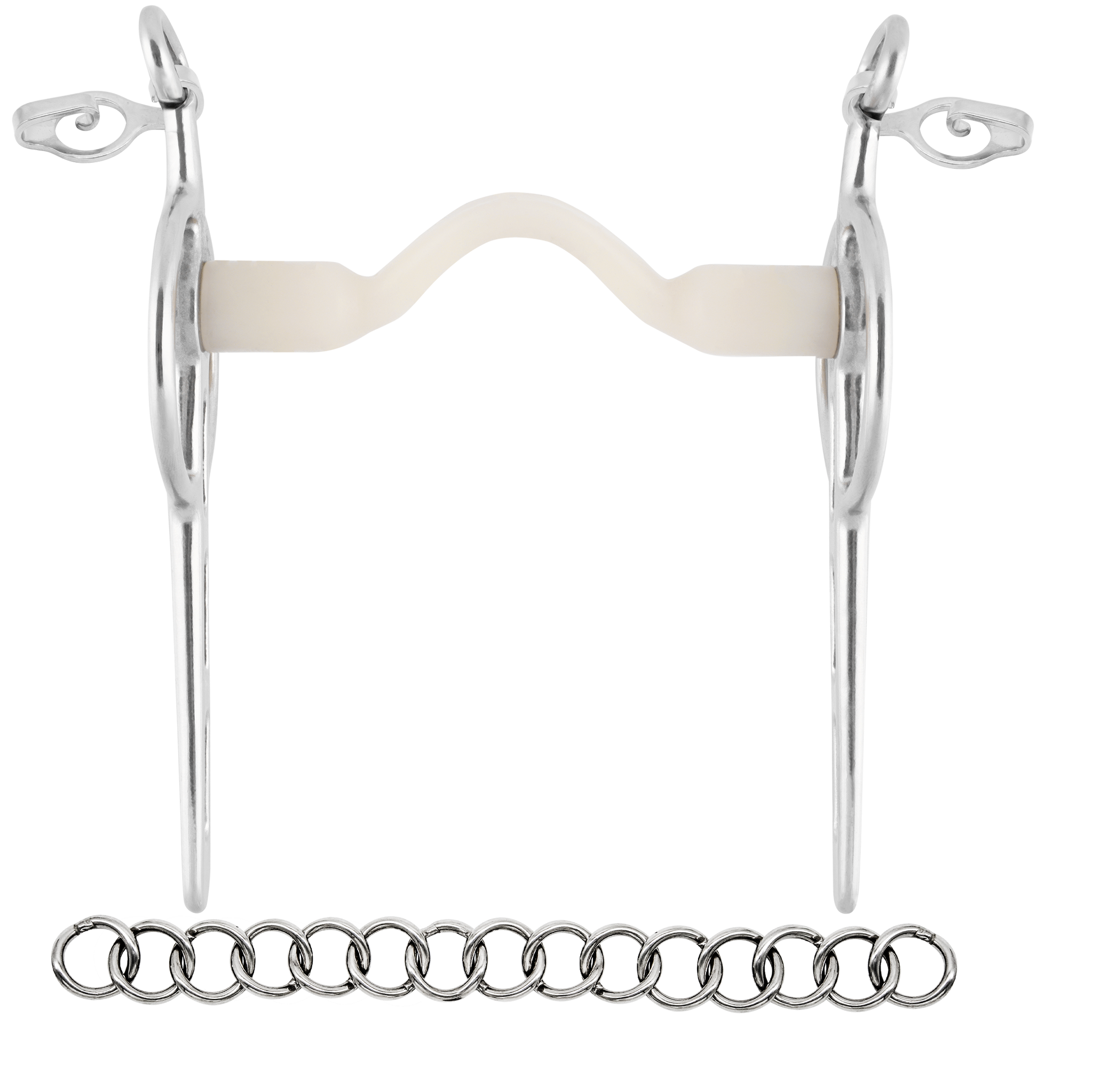 NATHE Liverpool Driving Bit - Mullen Mouth with Port & Long Cheeks (3