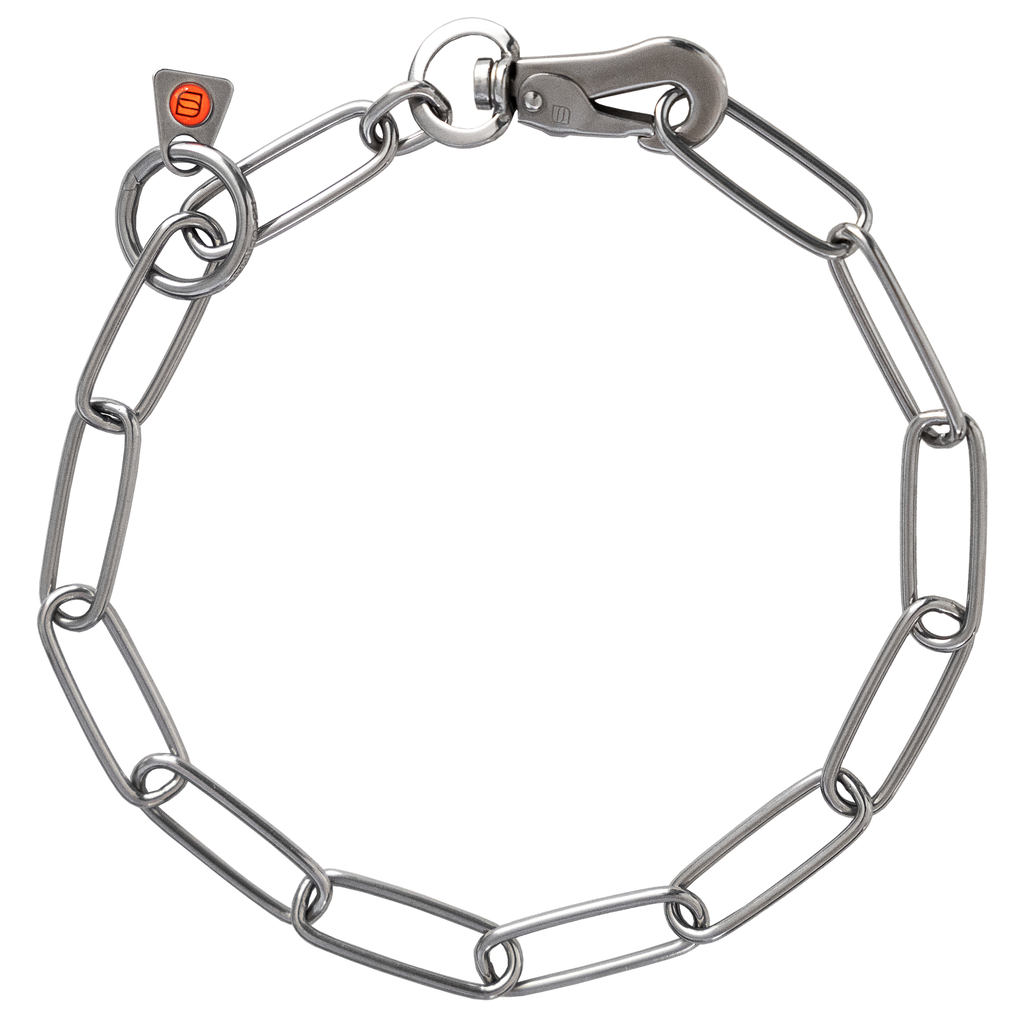 Long Link Chain Collar with SPRENGER Hook - 3mm Wire Gauge